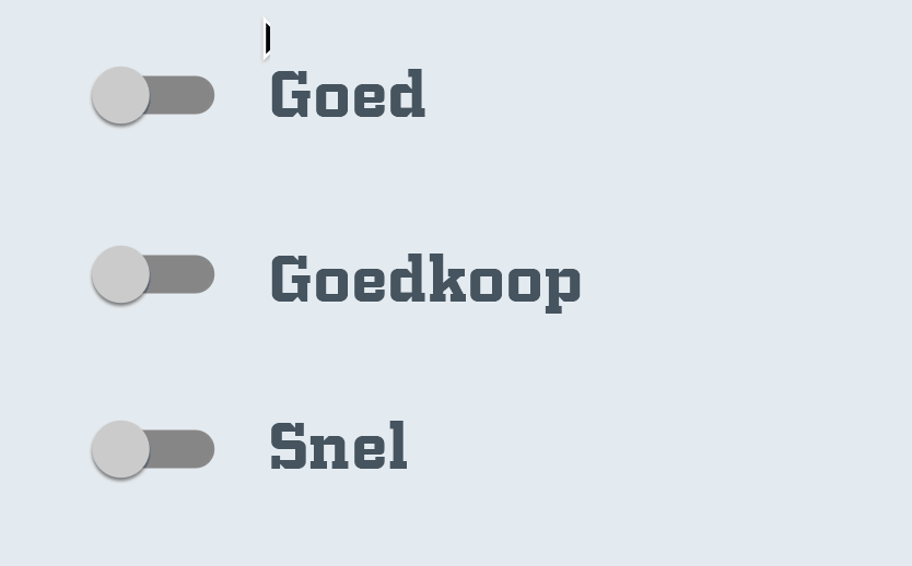 Goed, goedkoop én snel? Goed, goedkoop én snel?